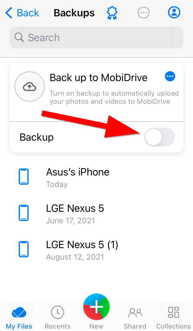 גיבוי תמונות וסרטונים ב-MobiDrive iOS – MobiSystems